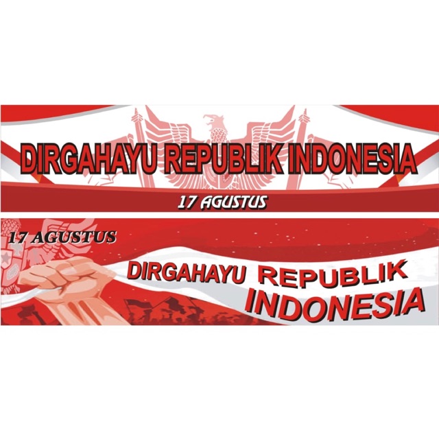 Jual Banner Karton 17 agustus 1 meter / Banner karton merah putih ...