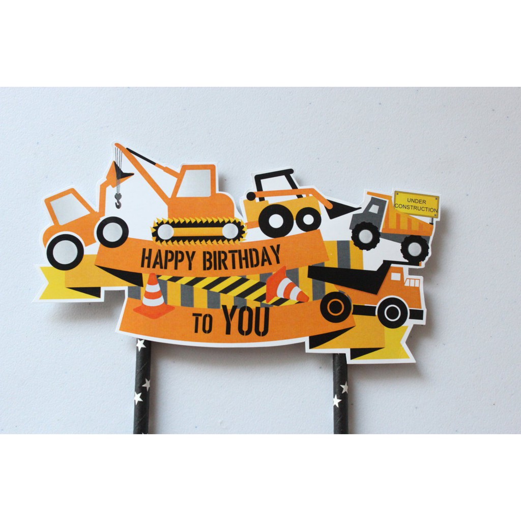 Jual cake topper excavator / tusukan kue excavator / hiasan kue ...