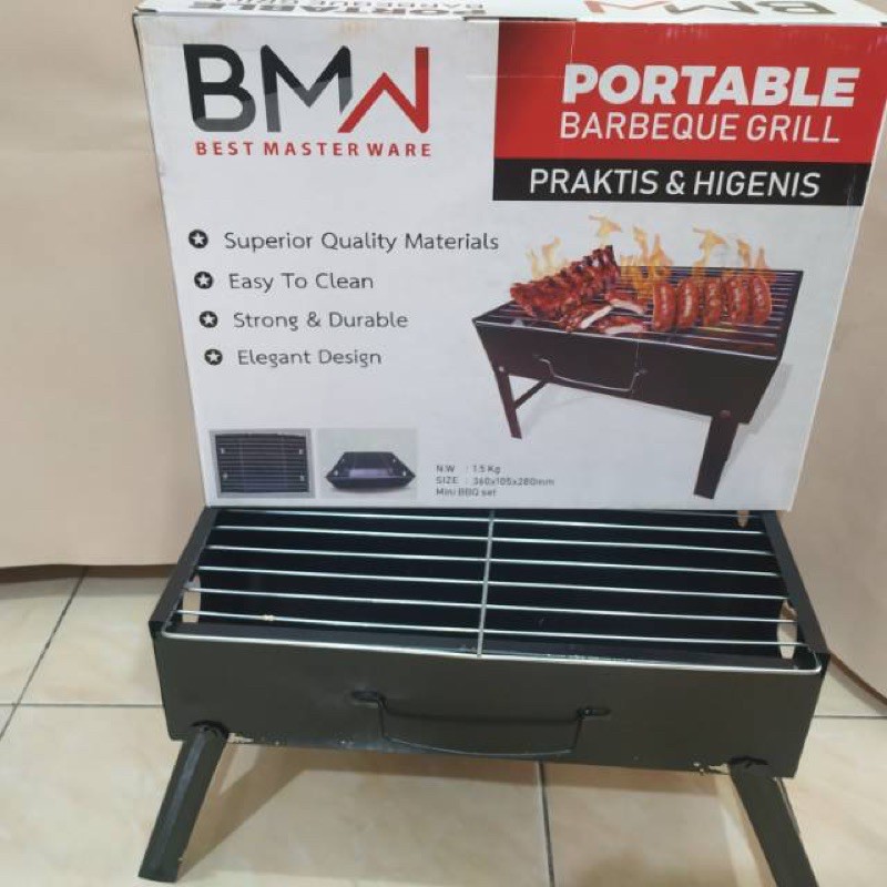 Jual Mini BBQ set -BMW PORTABLE BARBEQUE GRILL | Shopee Indonesia