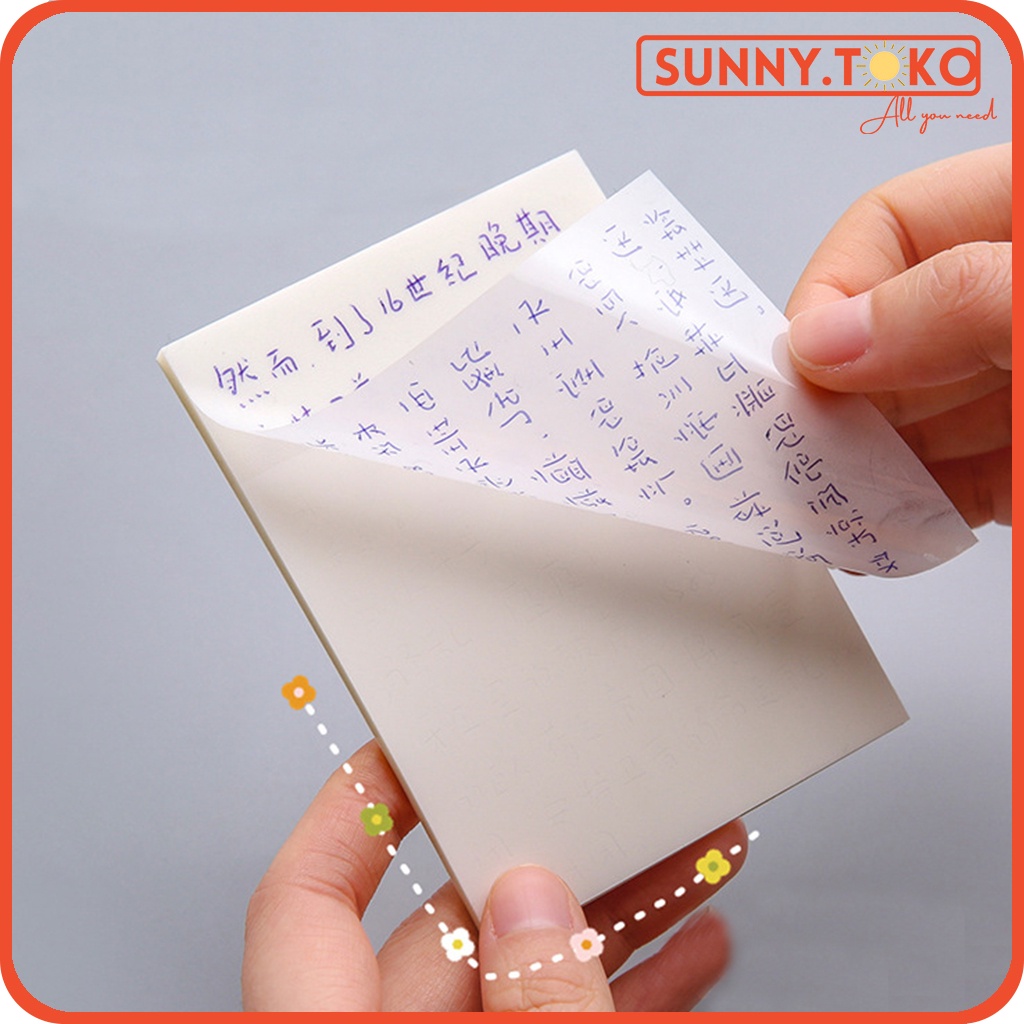 Jual Note tempel transparan PET besar, sedang dan kecil/bahan tahan air ...