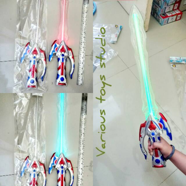 Jual Mainan anak keren pedang led pedang ultraman pedang ranger light ...