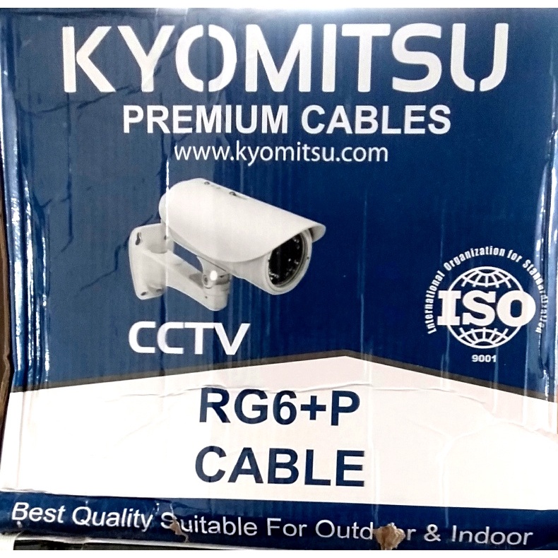 Jual Kabel CCTV RG6+Power KYOMITSU 300 meter Putih/Hitam | Shopee Indonesia