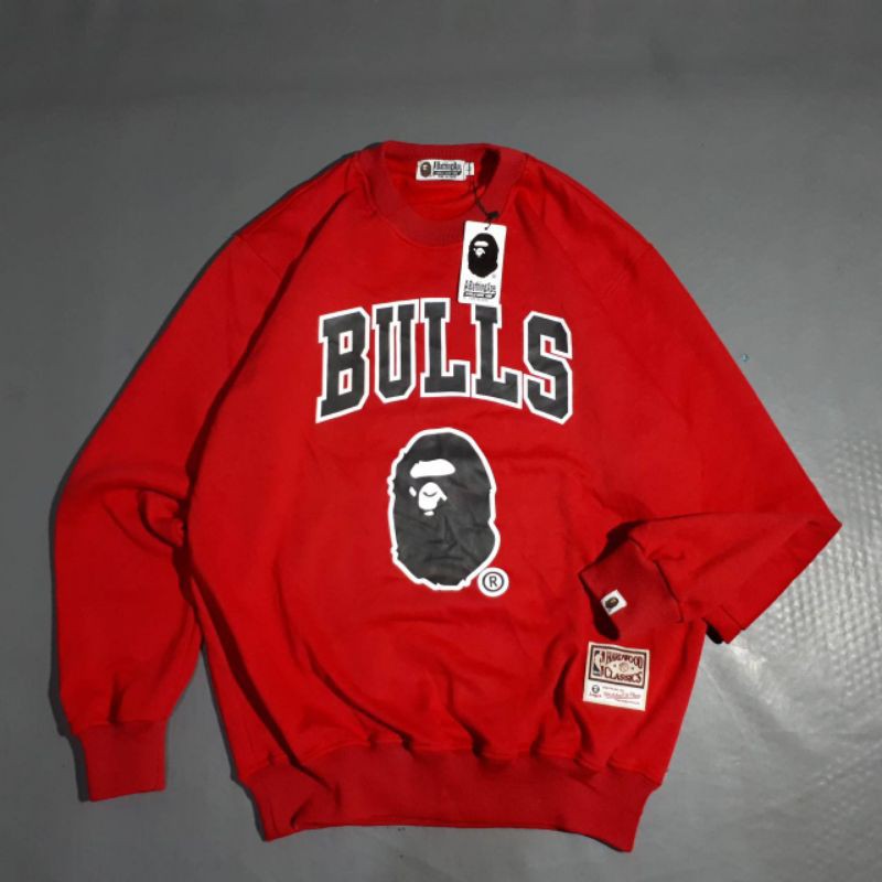 Jual Jaket Crewneck Chicago Bulls & Chicago X A Bathing Ape 93 Full Teg ...