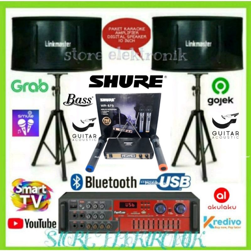 Jual Paket Karaoke Sound System Linkmaster 10 Inch Amplifier Bluetooth ...