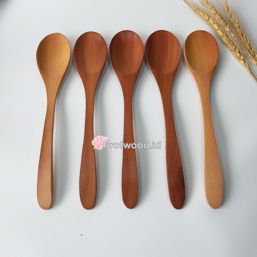 Jual Sendok makan kayu gagang lengkung - Sendok kayu | Shopee Indonesia