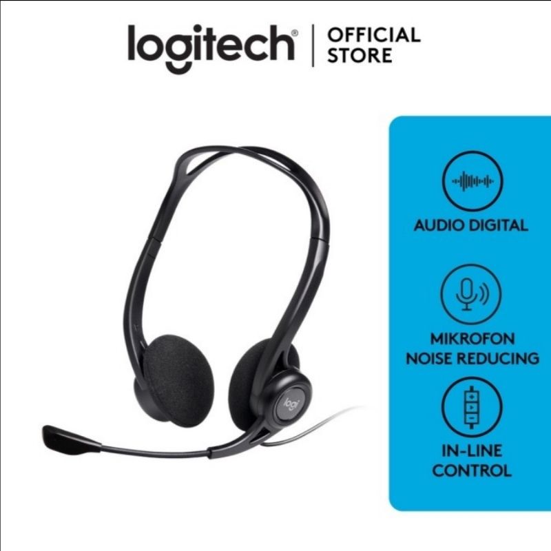 Jual Logitech H370 USB Headset with noise concelling microphone ...