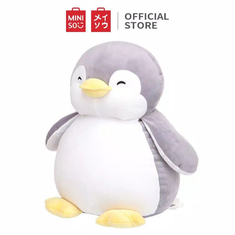 Jual Boneka Plush Toys PP Cotton Soft and Cute Fuzzy Plush Pinguin Abu ...
