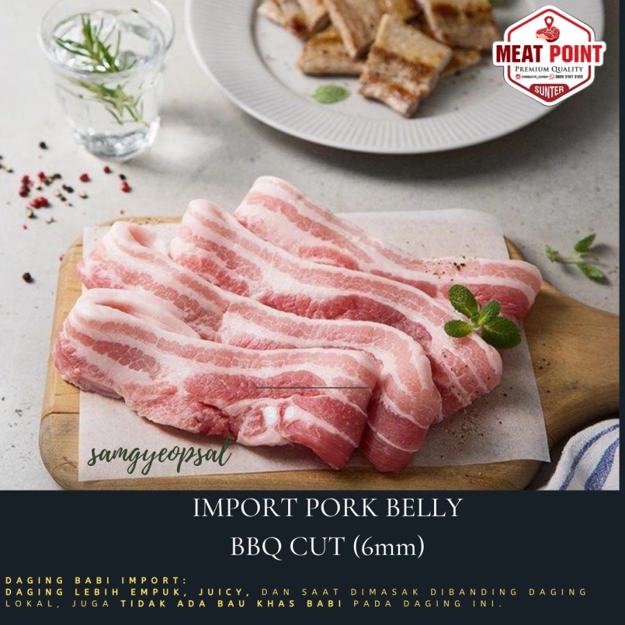 Jual Pork Belly Slice /Korean Bbq Import - Samcan Babi Iris 6mm ...