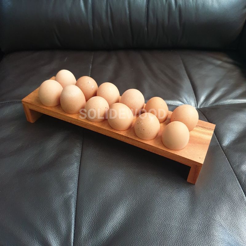 Jual Rak telur kayu 12 lubang wooden egg stand / tempat telor | Shopee ...