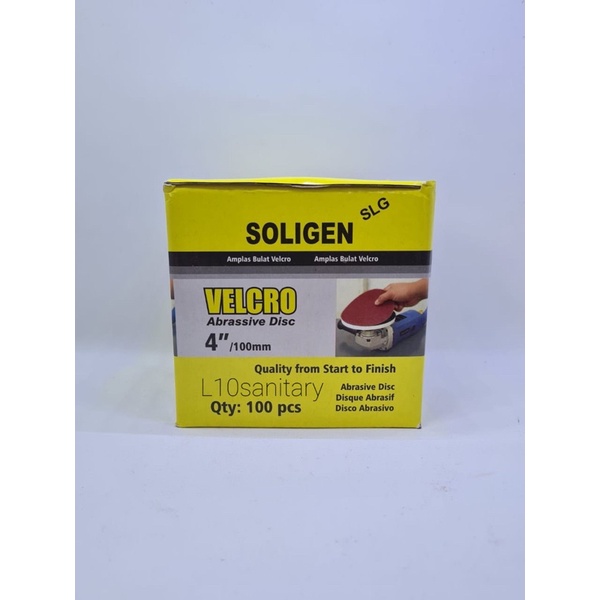 Jual Amplas Bulat 4 Inch Soligen / Amplas Velcro Sanding Disc SOLIGEN ...