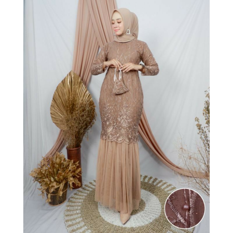 Jual GAMIS DUYUNG TUTU/KEBAYA MODERN/BAJU GAMIS KEBAYA WISUDA/SERAGAMAN ...