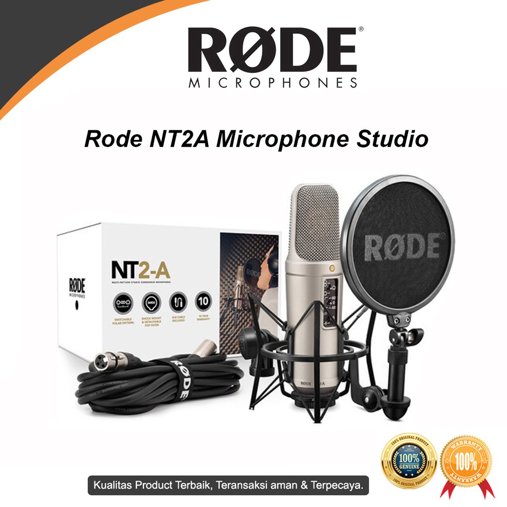 Jual Mic Rekaman Rode NT2A NT-2A Microphone Condenser NT 2A Studio ...