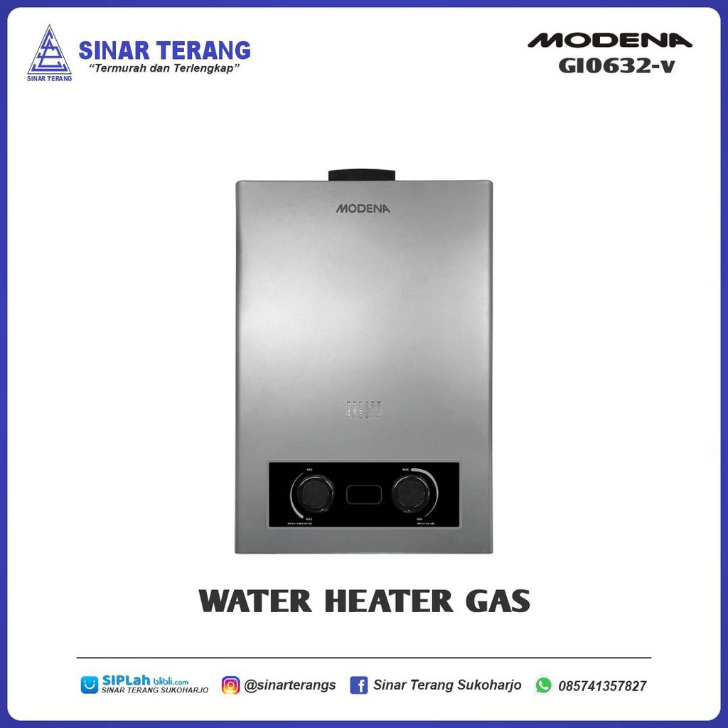 Jual MODENA RAPIDO GI 0632 V - Pemanas Air Gas Instant Water Heater 6 L | Shopee Indonesia