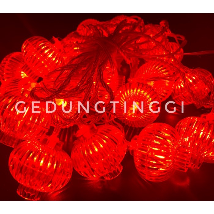 Jual LINTERNA | lampu lampion led full merah diameter cover 8mm pjg 5m ...