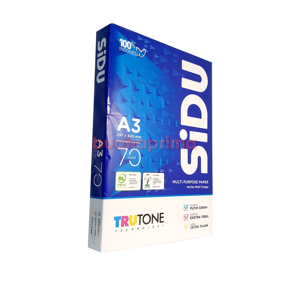 Jual Kertas HVS Sidu A3 70 gsm per rim Besar Fotocopy Sinar Dunia | Shopee Indonesia