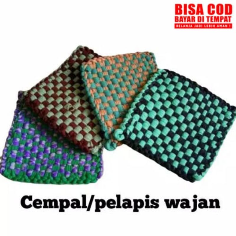 Jual cempal anyam anti panas lap pegangan wajan anti panas 15x15 cm ...