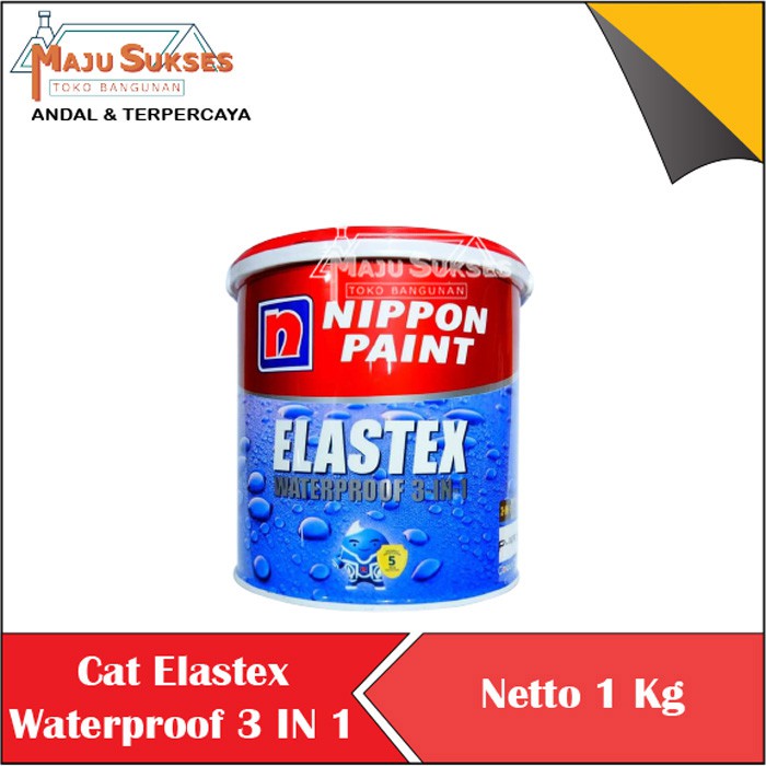 Jual CAT ELASTEX WATERPROOF 3 IN 1 CAT TEMBOK WATERPROOFING PELAPIS ...