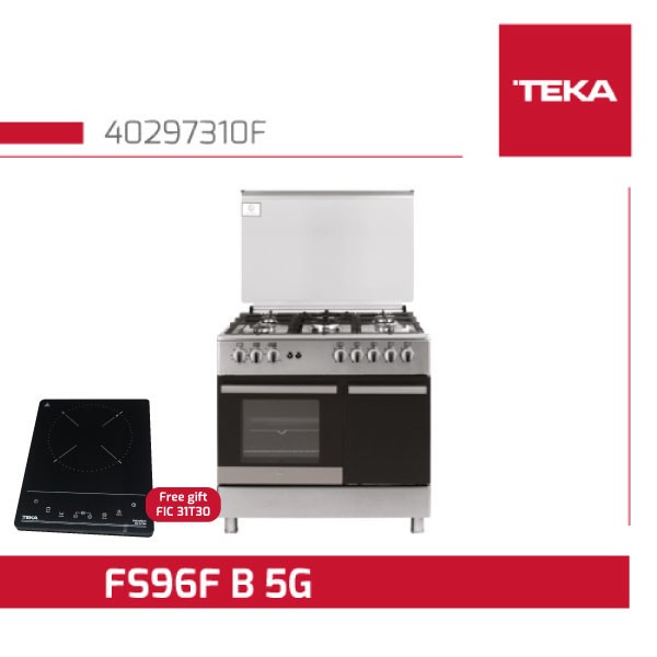 Jual Teka Freestanding Cooker FS96F 5G Stainless Steel Free FIC 31T30 ...
