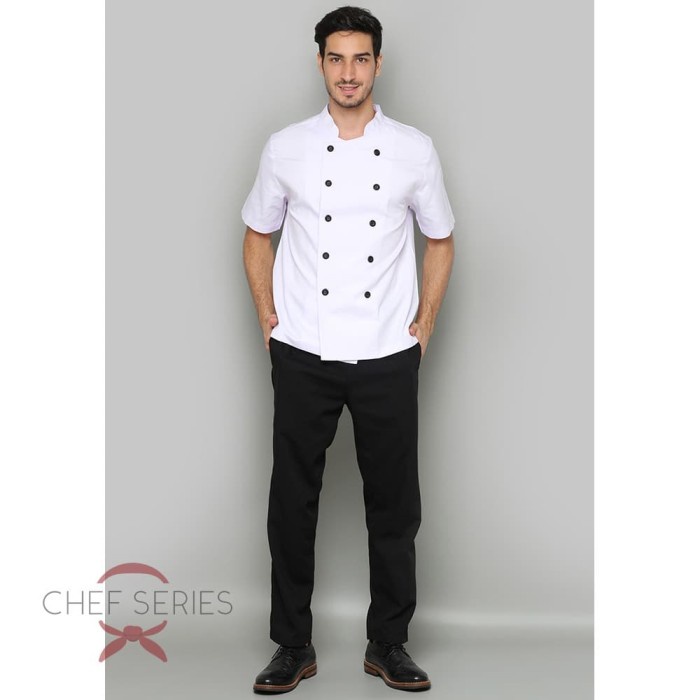 Jual PRIA-KOKI-SERAGAM- CHEF SERIES SIMPLE SERIES TANGAN PENDEK BAJU ...