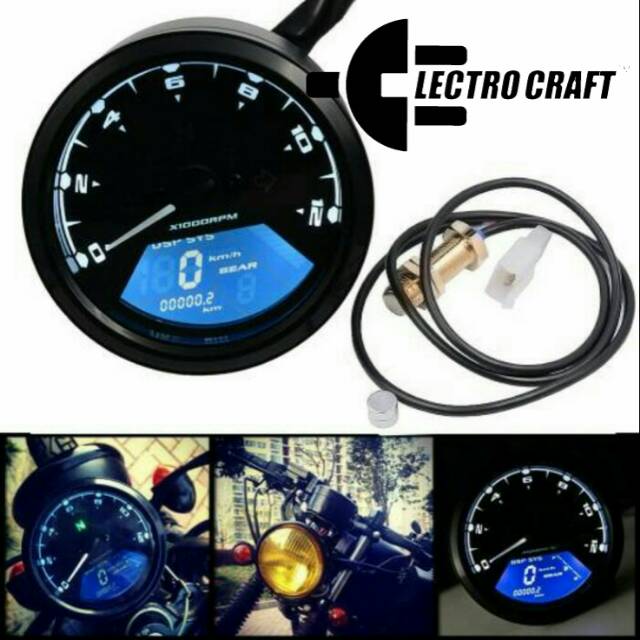 Jual speedometer digital tachometer takometer rpm meter sepeda motor ...