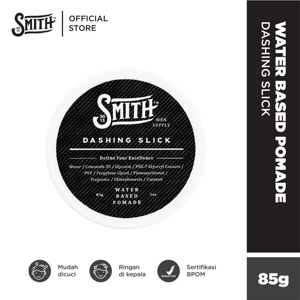 Jual SMITH - Dashing Slick Hair Pomade Water Based 85gr | Shopee Indonesia