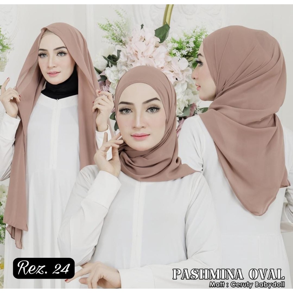 Jual PASHMINA CURVE CERUTY / PASHMINA OVAL | Shopee Indonesia