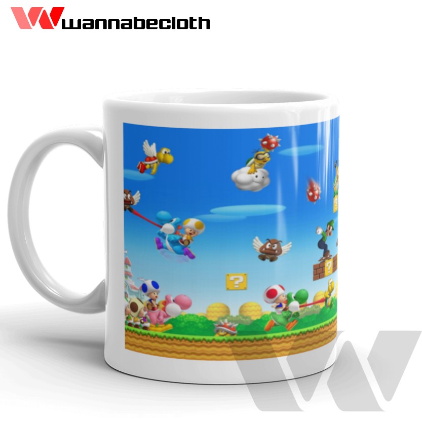 Jual Gelas Super Mario Bros Mug Super Mario Mug Anak Mug Custom ...