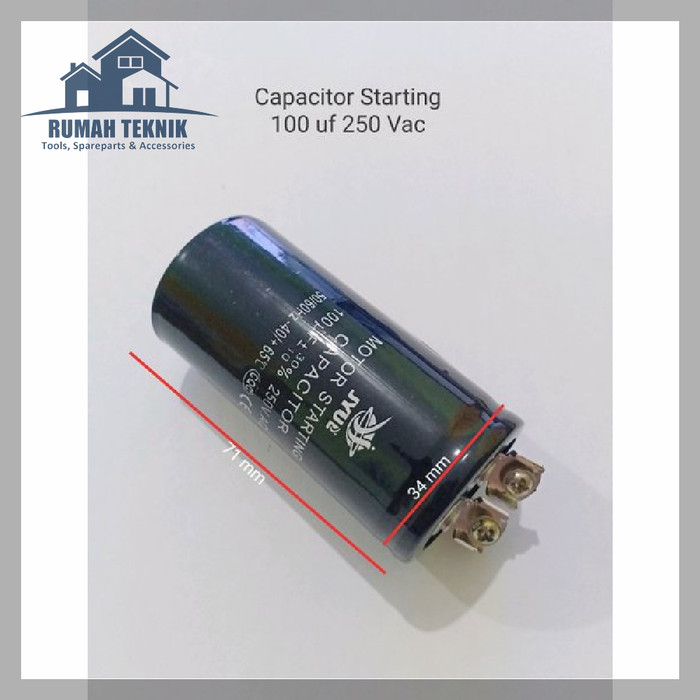 Jual Kapasitor Elektro Motor CD 60 100 uF 250 VAC Starting | Shopee Indonesia