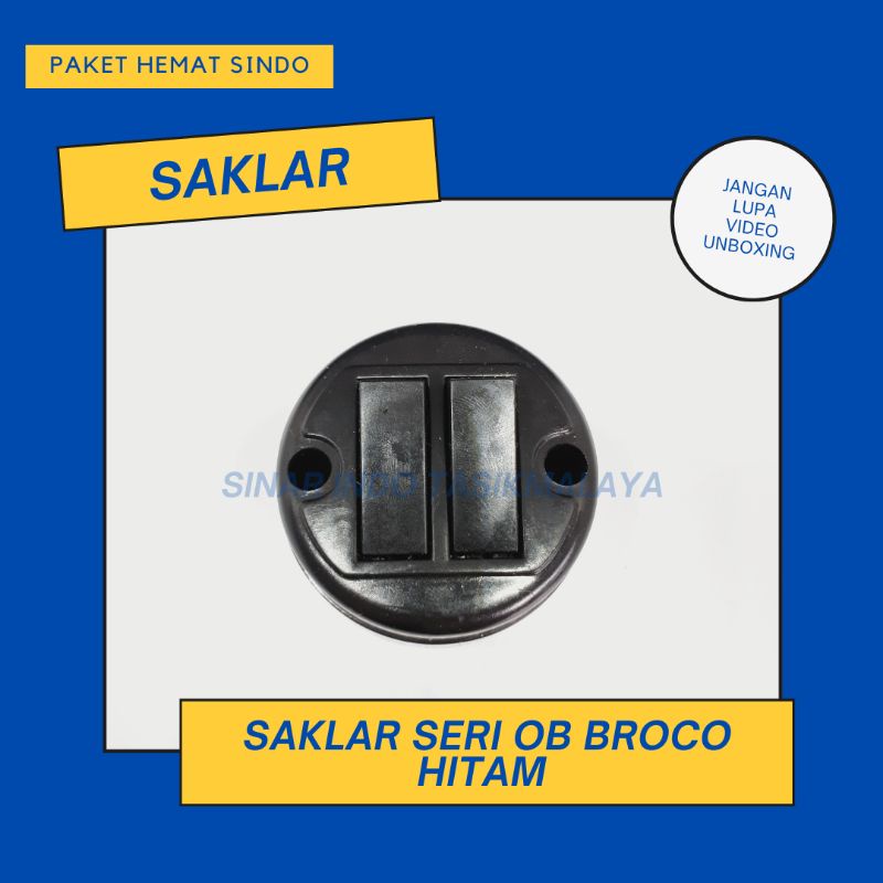 Jual SAKLAR SERI OB BROCO HITAM 632N | Shopee Indonesia