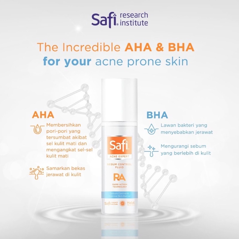Jual DC SAFI Acne Expert Sebum Control Fluid (100ml) | Shopee Indonesia