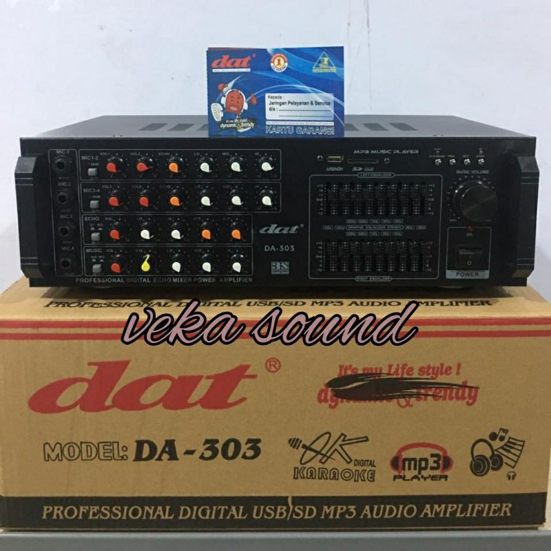 Jual amplifier karaoke DAT DA 303 ampli DAT DA303 | Shopee Indonesia