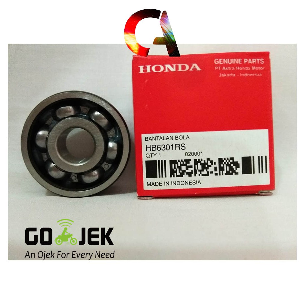 Jual Bearing 6301 RS Honda Bantalan Bola 6301 RS Laher Lahar 6301 Ball ...