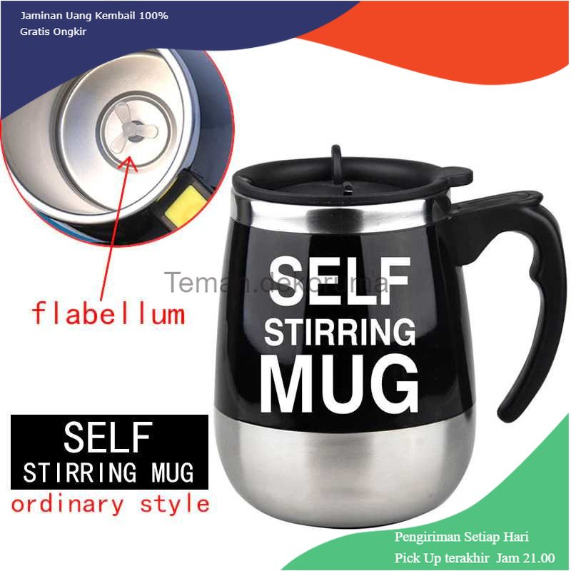 Jual TD - RUM Ban Xi Lie Gelas Aduk Otomatis Stirring Cup Flabellum 400ml - S006 | Shopee Indonesia