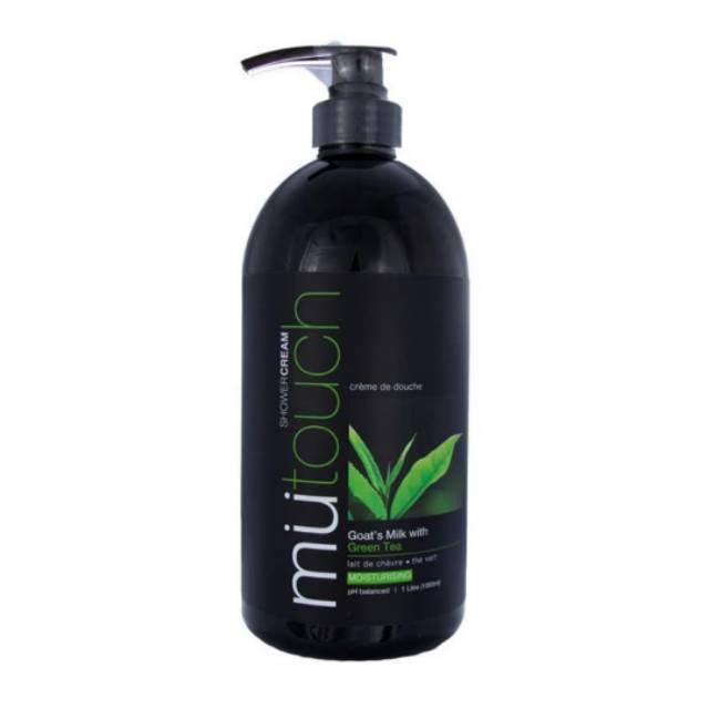 Jual Mutouch goat milk shower cream green tea pump botol 1000ml ...