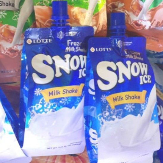 Jual Lotte Snow Ice Milk Shake / Es Korea Rasa Susu & Vanilla | Shopee ...