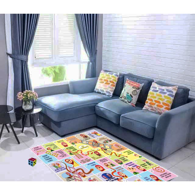 Jual ULAR TANGGA RAKSASA JUMBO 1,5 X 1,5 M SUDAH TERMASUK BANTAL DADU ...