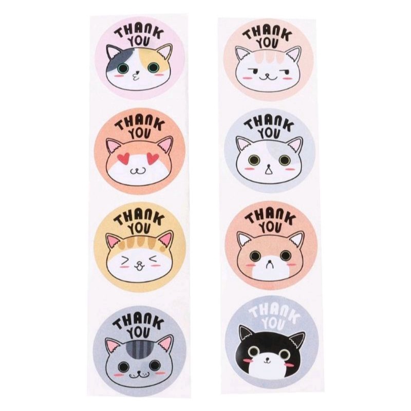 Jual sticker thank you kucing cute | Shopee Indonesia