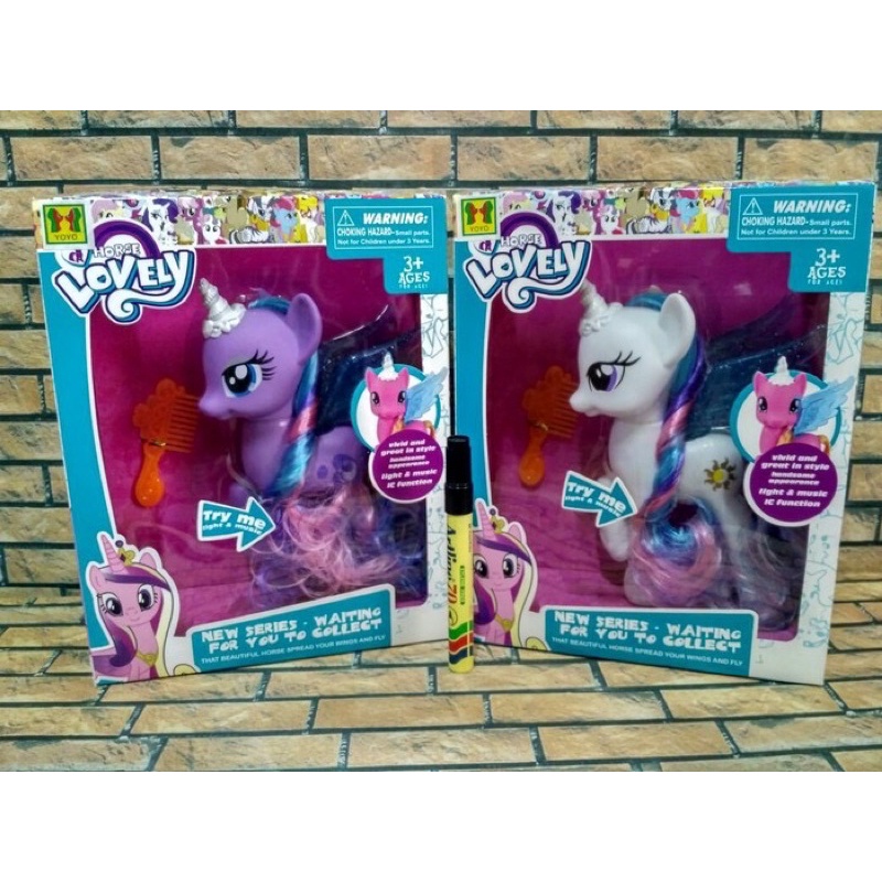 Jual Figure little pony kuda sayap set 4pc aksesoris happy horse ...