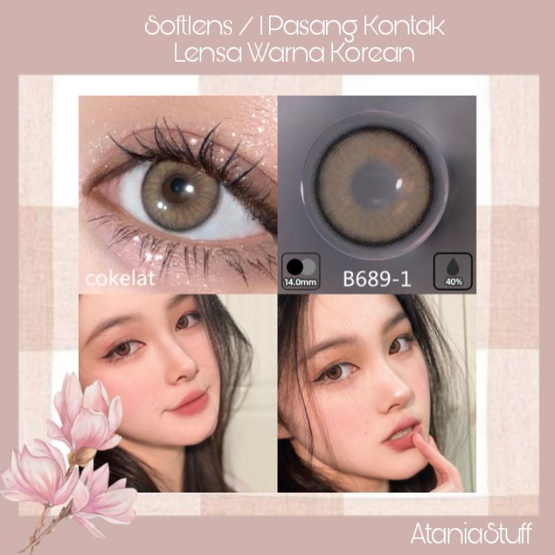 Jual Softlens Kontak Lensa Warna Korean Eyecolor Lens 14mm-14.2mm Free ...
