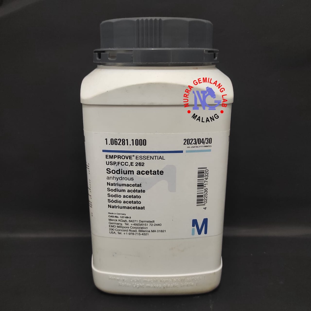 Jual Sodium acetate Natrium acetate MERCK 1.06281.1000 ECER 5gram ...