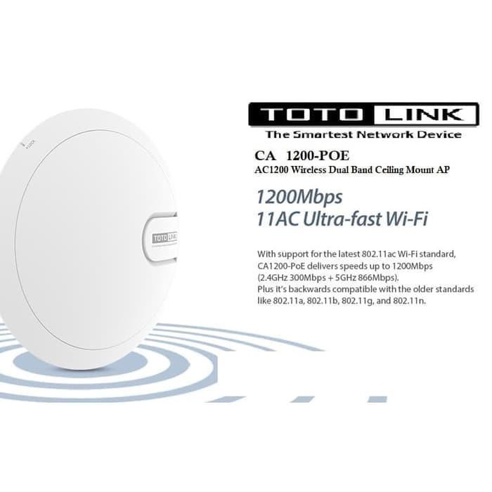 Jual Access Point Totolink CAP1200-POE Wireless Dual Band Celling Mount ...