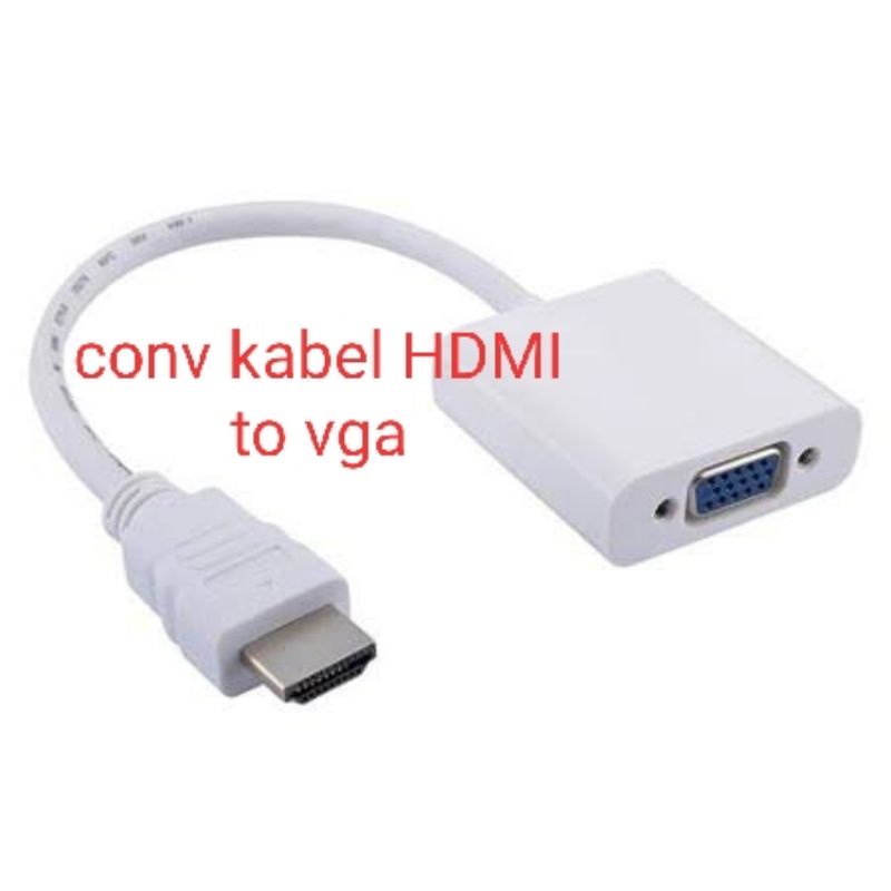 Jual Kabel konverter dari HDMI ke VGA-kabel hdmi to vga 30cm | Shopee ...