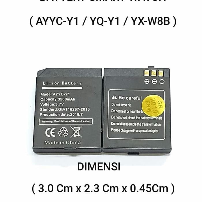 Jual Baterai Battery Original Smart Watch YX-W8B - YX W8B - Y1 Pro - Y1 ...