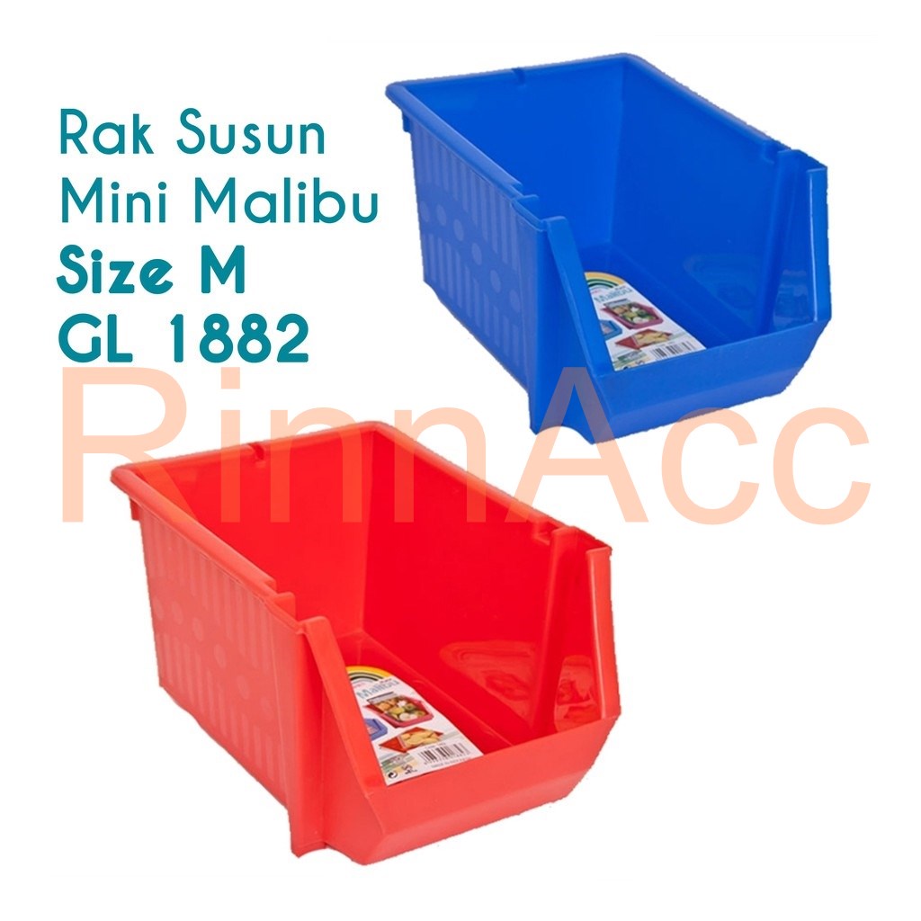 Jual Rak Susun Mini Plastik - Kotak Penyimpanan Serbaguna Malibu Rack S ...