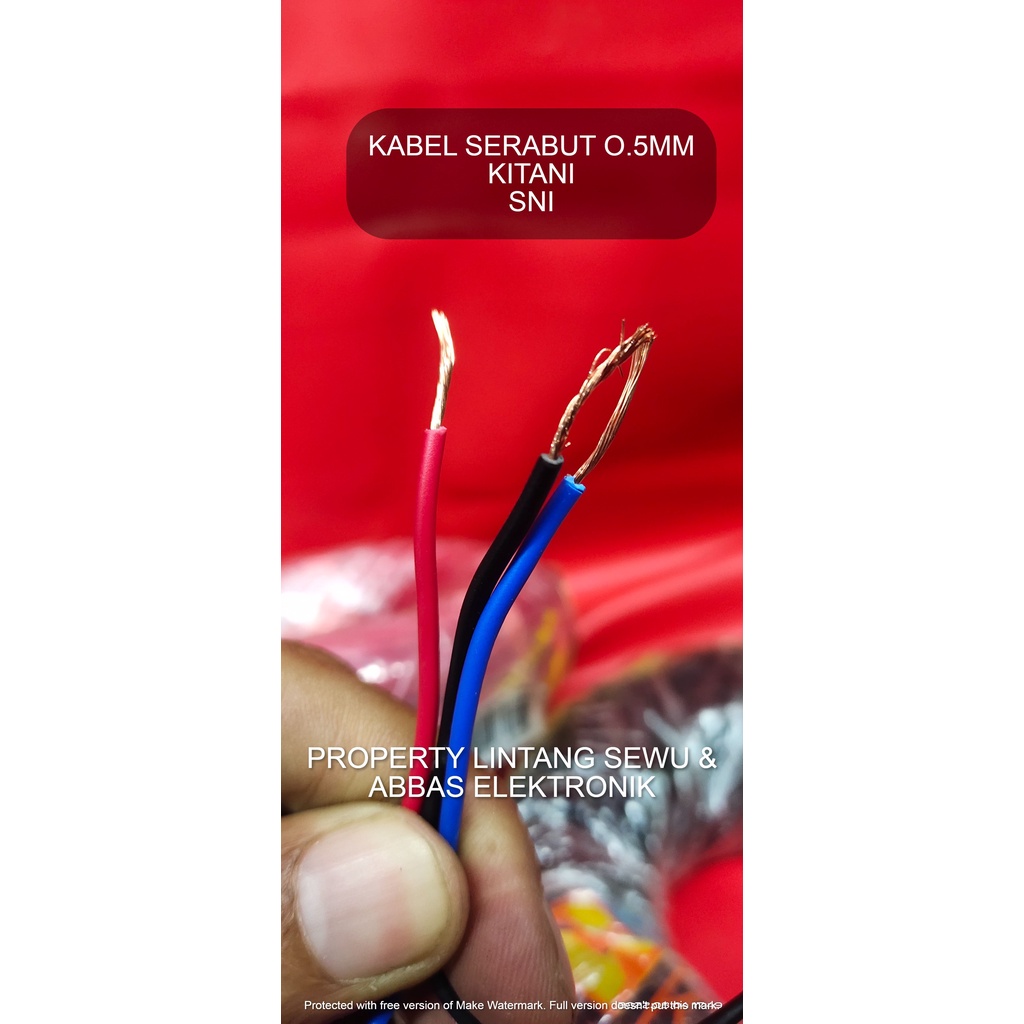 Jual Kitani Meteran Serabut - NYAF 0.5 Mm² - Kabel Tembaga Rambut ...