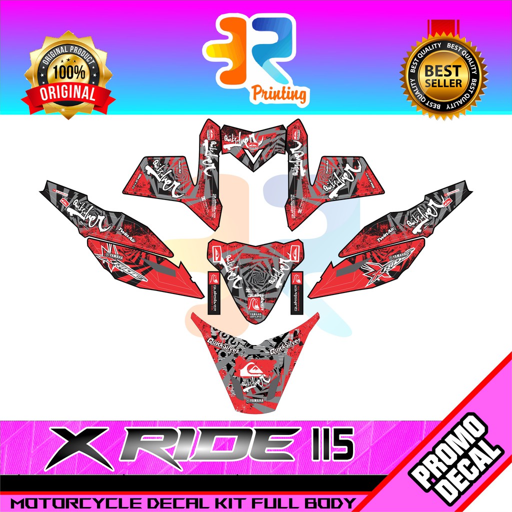 Jual STIKER DECAL STRIPING MOTOR X RIDE 115 QUICK SILVER STICKER LOGO ...
