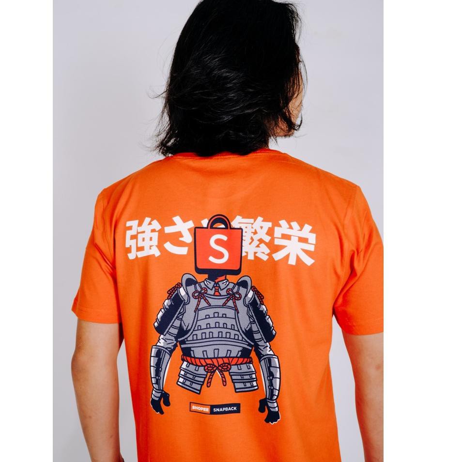 Jual Super Snapback X Shopee Tshirt Orange Design Army AWET | Shopee ...
