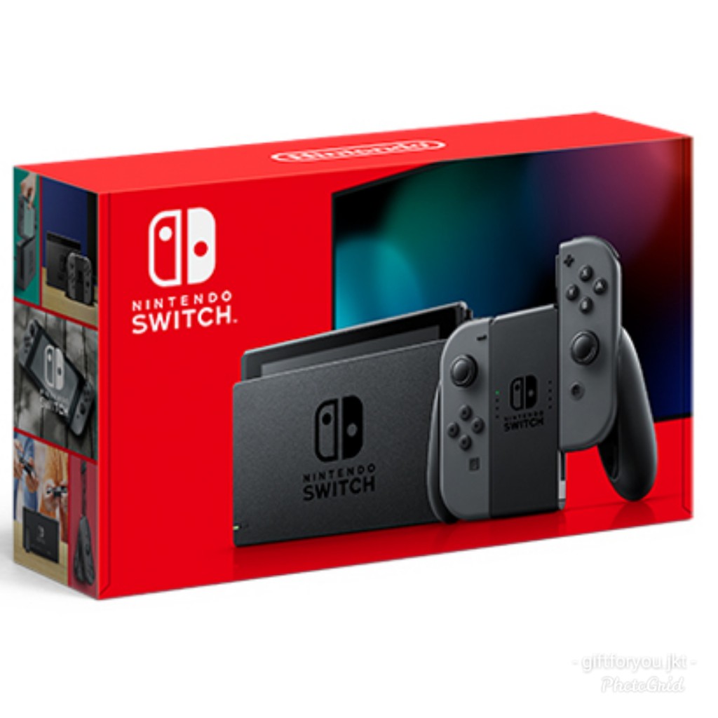Jual Nintendo Switch Mainan Populer with Gray Joy‑Con Black Original ...