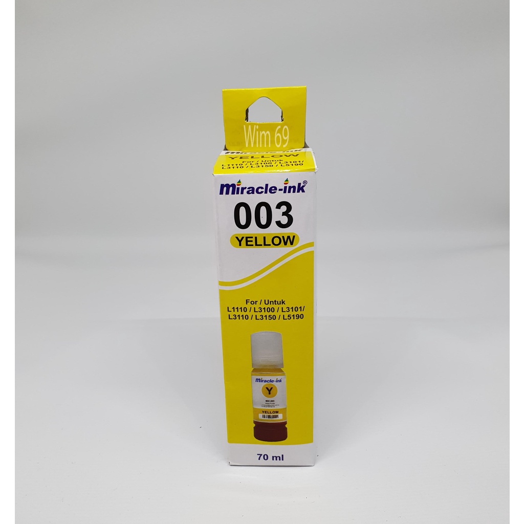 Jual Tinta Epson 70ml 003 Yellow Miracle Ink | Shopee Indonesia