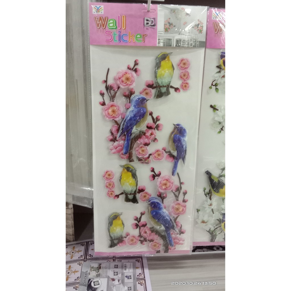 Jual Dekorasi Wall Sticker/ Sticker Dinding Burung & Kupu cantik dan ...